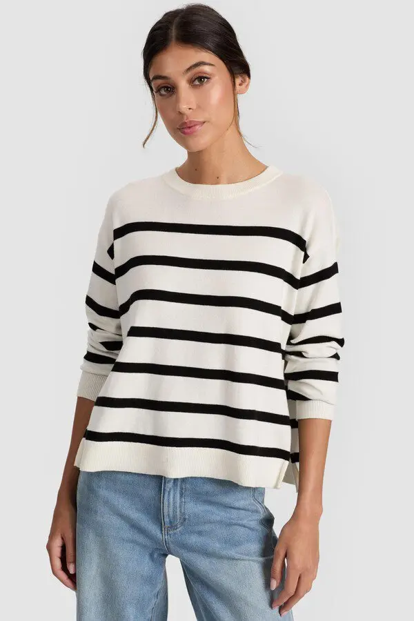 Alice + Olivia Patterson Striped Pullover