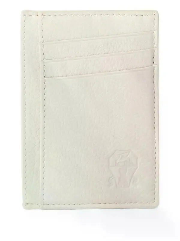 Brunello Cucinelli Logo-debossed Card Holder - White