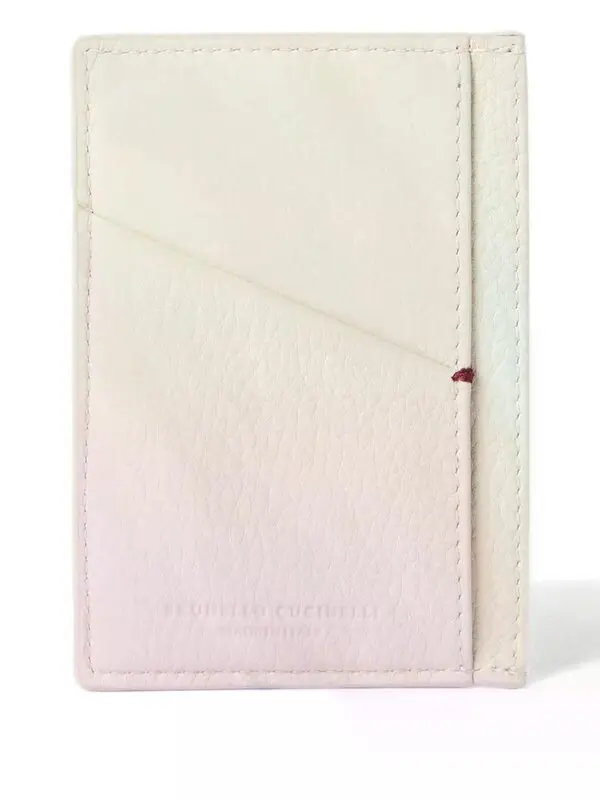 Brunello Cucinelli Logo-debossed Card Holder - White