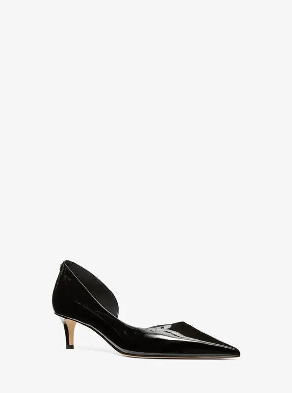 Michael Kors Elyse Patent Leather D’orsay Pumps - Black