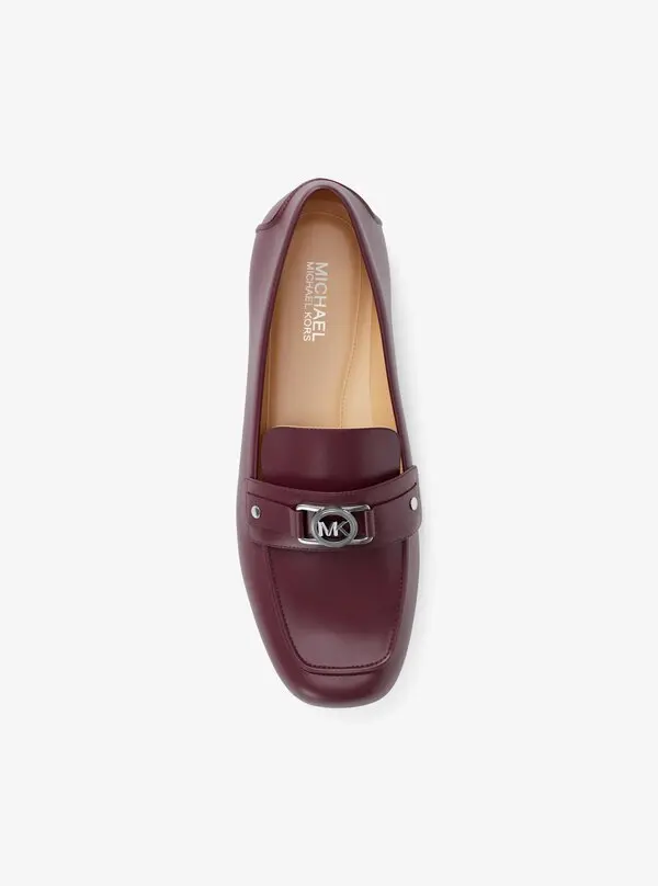 Michael Kors Mandy Leather Moccasin Loafer - Red