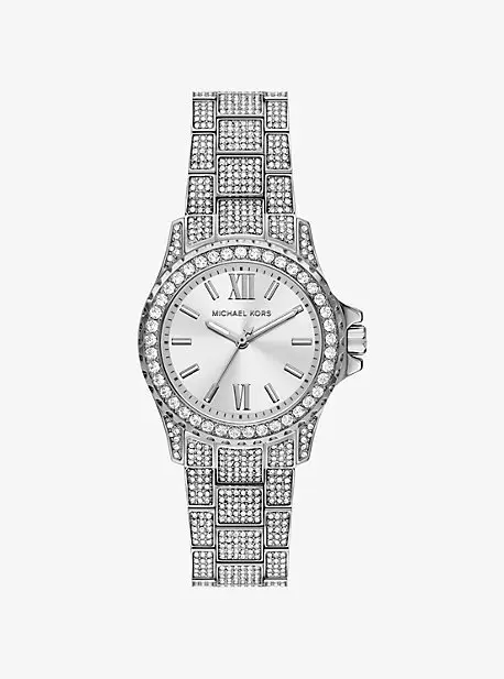 Michael Kors Mini Everest Pavé Watch - Silver
