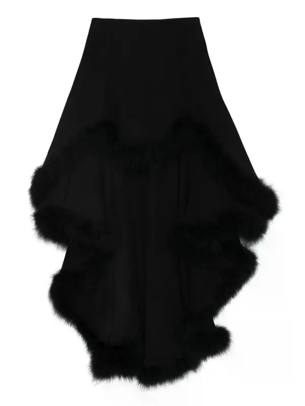 MUGLER Asymmetric Trimmed Skirt - Black