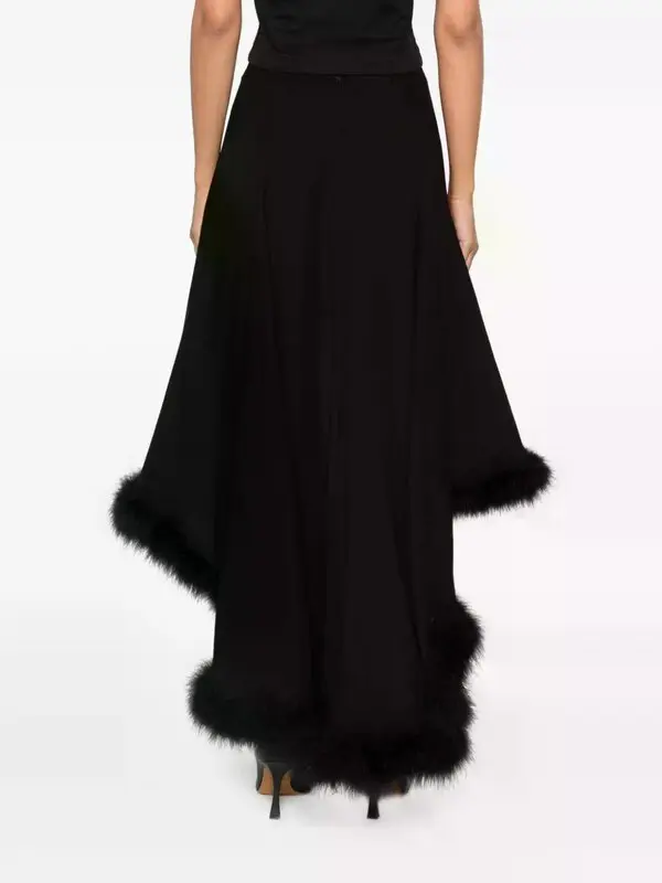 MUGLER Asymmetric Trimmed Skirt