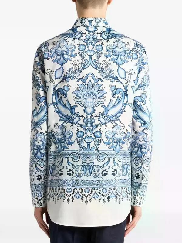 Etro Print Long-sleeve Cotton Shirt