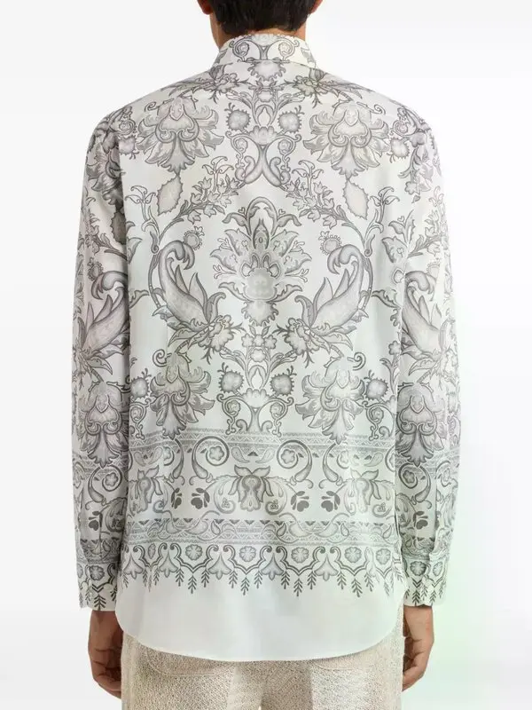 Etro Paisley-print Cotton Shirt - Neutrals