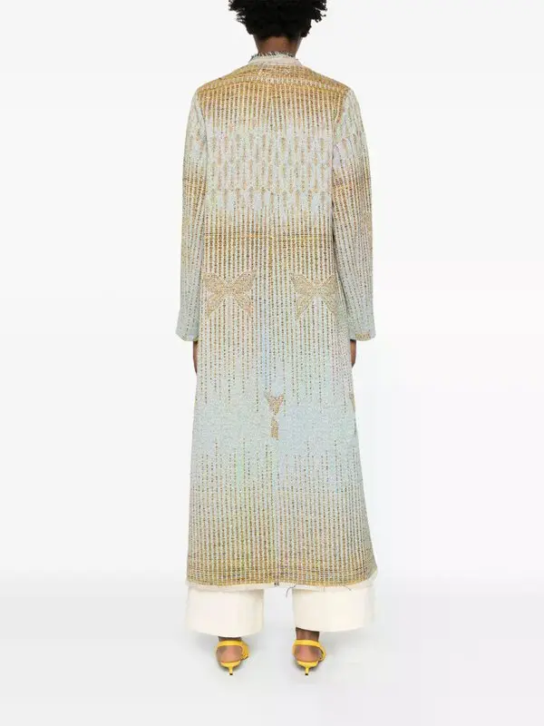 FORTE_FORTE V-neck Coat - Blue