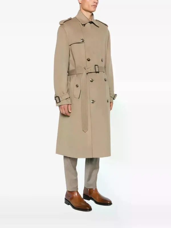 Canali Belted Double-breasted Coat