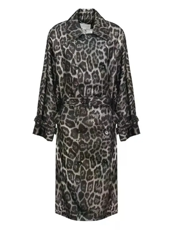 Stella McCartney Leopard-print Belted Trench Coat