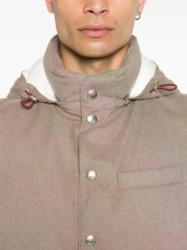 Brunello Cucinelli Hooded Gilet - Brown