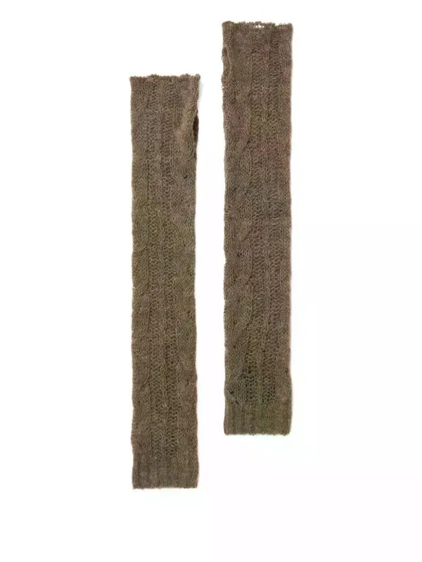 Alanui Cable-knit Fingerless Gloves