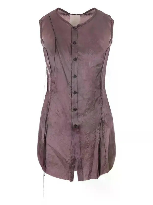 PHAEDO STUDIOS Button-front Raw-edge Top