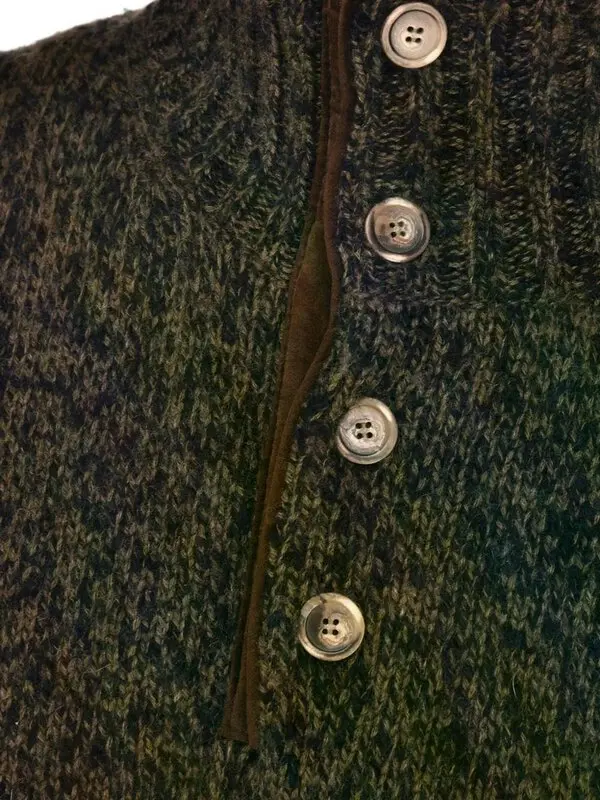Fedeli High-neck Quarter-button Sweater