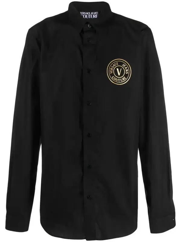 Versace Logo-print Cotton Shirt