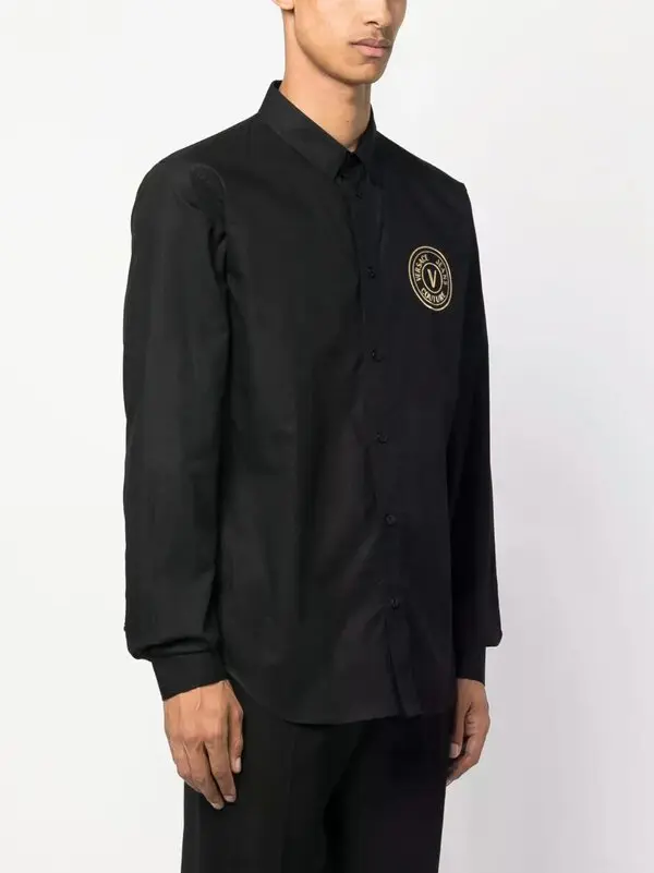Versace Logo-print Cotton Shirt