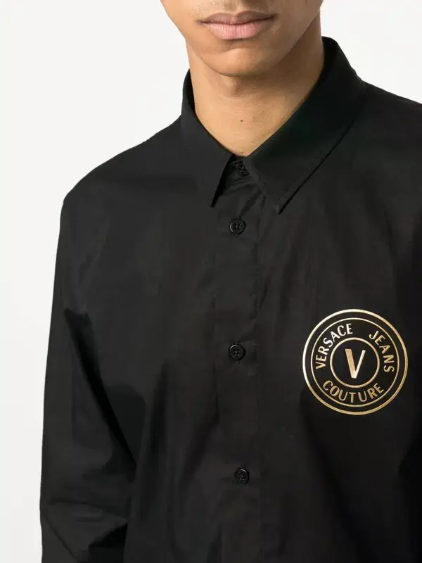 Versace Logo-print Cotton Shirt