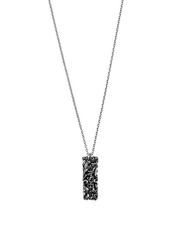 Versace Logo-engraved Pendant Necklace