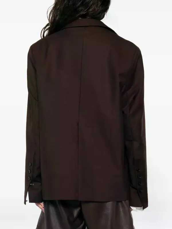 Séfr Peak-lapel Blazer - Brown