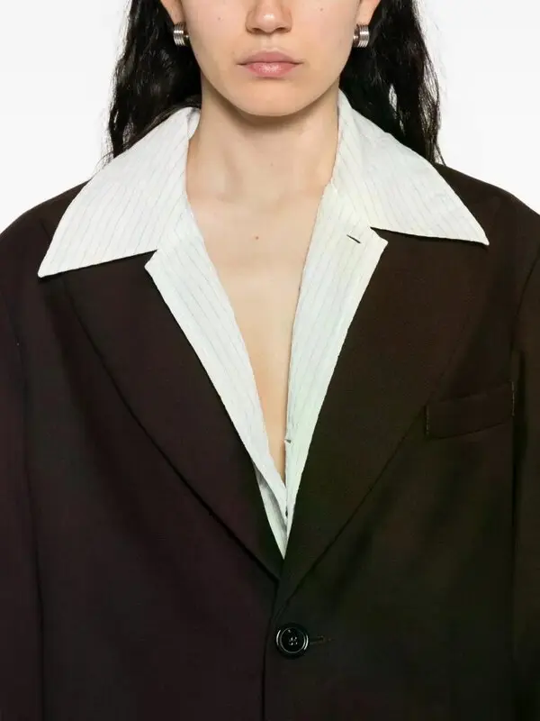 Séfr Peak-lapel Blazer - Brown