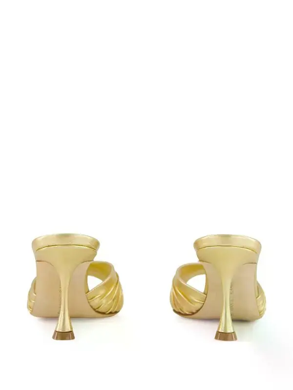 Manolo Blahnik 70mm Pirua Sandals - Gold