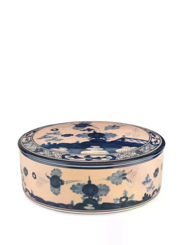 GINORI 1735 Floral-print Round Box - Neutrals