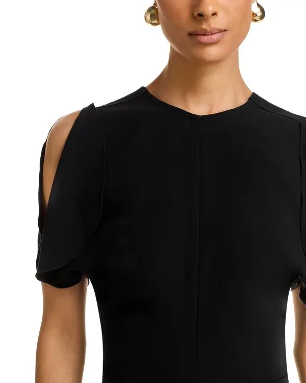 Victoria Beckham Gathered Waist Mini Dress - Black