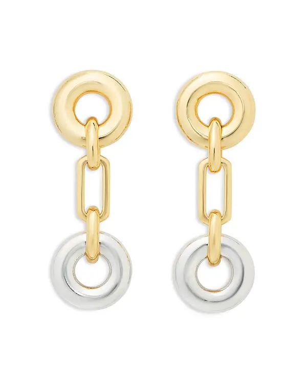 Kate Spade New York Interlock Linear Earrings - Two Tone