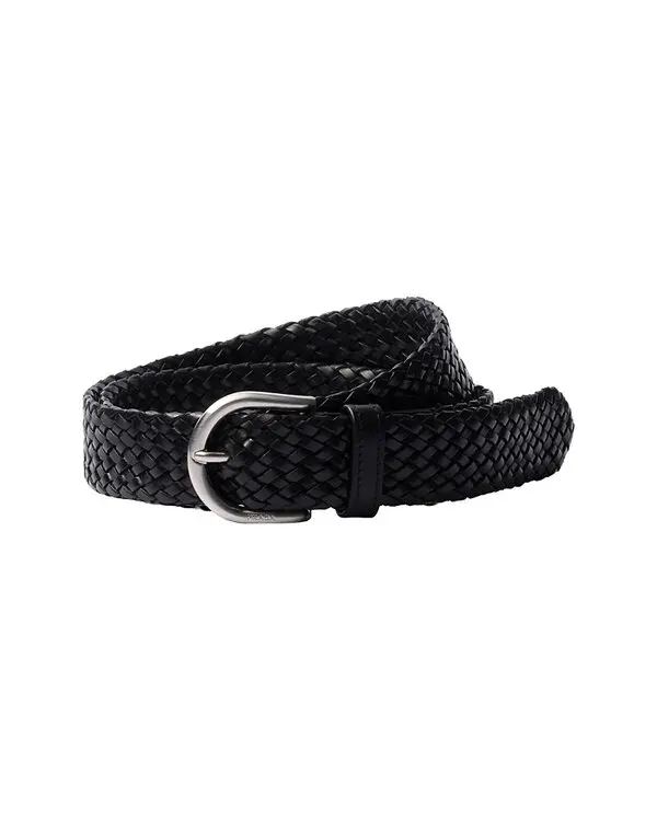 Prada Braided Leather Belt - Black