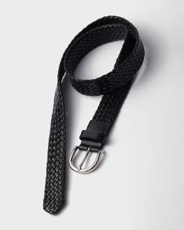 Prada Braided Leather Belt