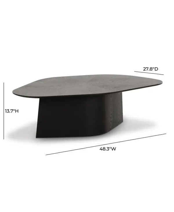 TOV FURNITURE Roche Ash Geometric Coffee Table - Brown