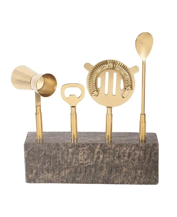 GAURI KOHLI Sante Bar Tools Set - Brown