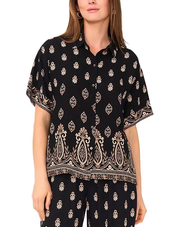 Vince Camuto Printed Oversized Shirt