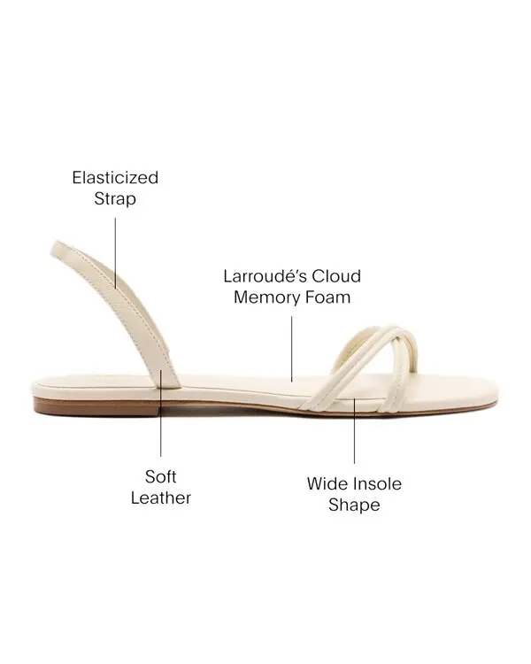 Larroude Annie Criss-cross Sandals - Ivory