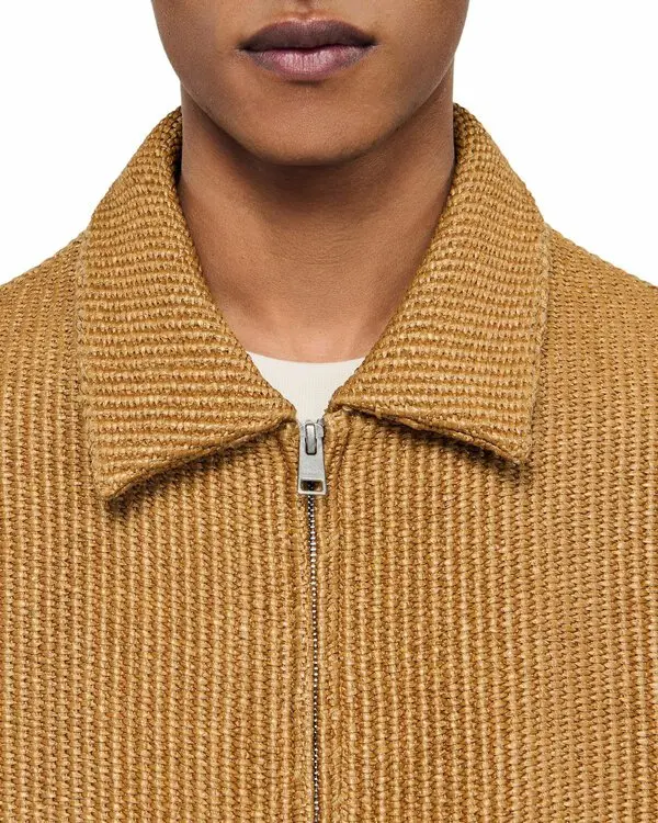 Sandro Woven Raffia Jacket