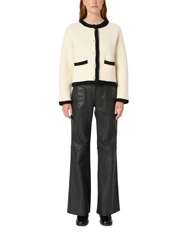 Gerard Darel Ewa Contrast Trim Cardigan