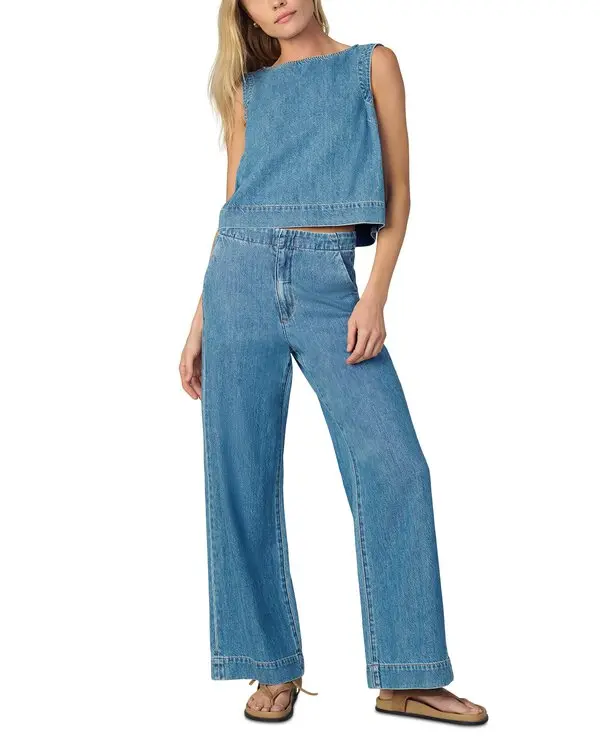 Joe'S Jeans Boat Neck Denim Top - Revelation | Editorialist