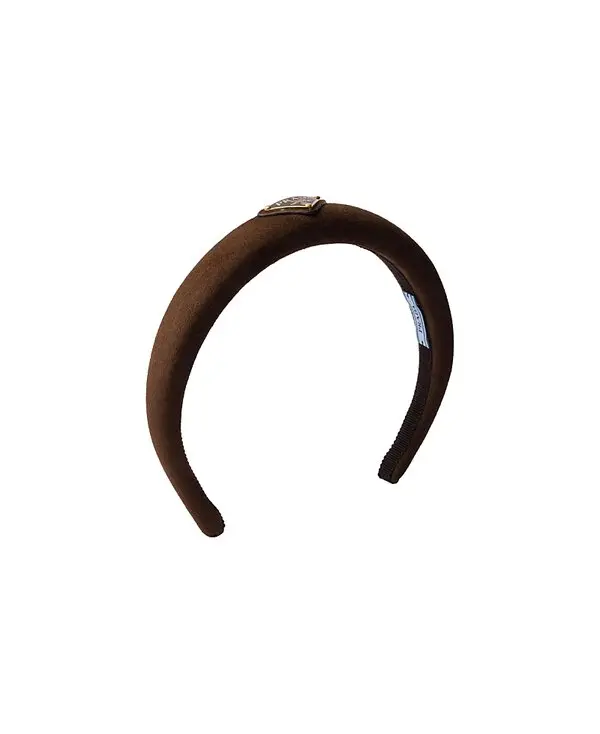 Prada Suede Headband - Brown