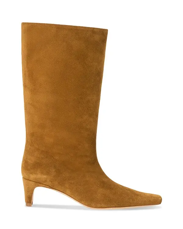 Staud Wally Suede Mid-calf Boots - Tan