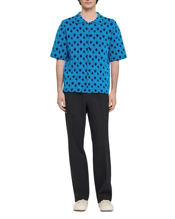 Sandro Textured Shirt - Turquoise