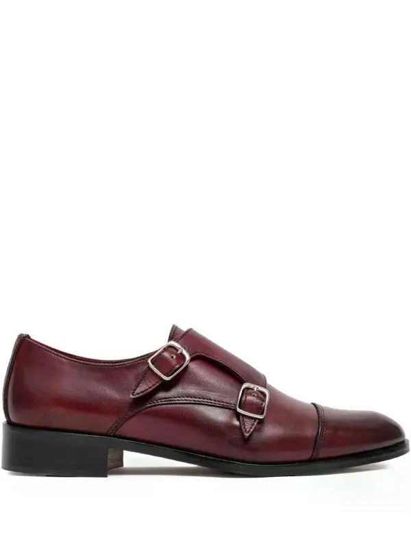 SOMMET Double-buckle Calf Leather Oxford Shoes