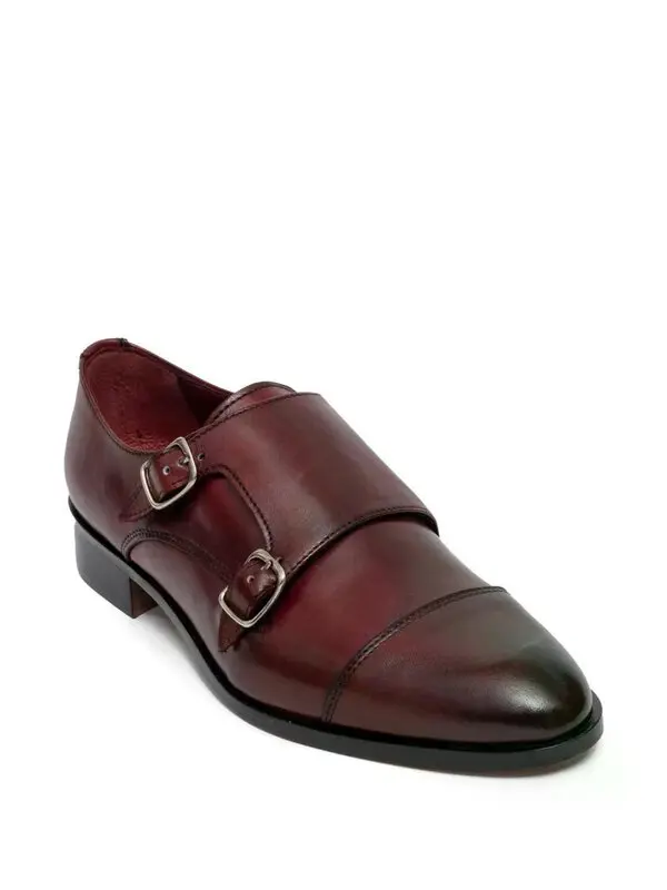 SOMMET Double-buckle Calf Leather Oxford Shoes
