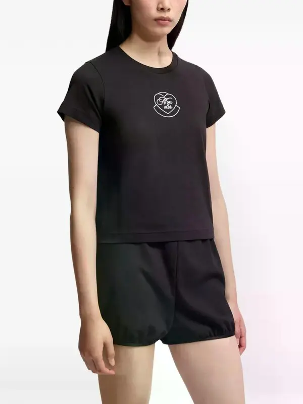 Moncler Heart-logo T-shirt - Black
