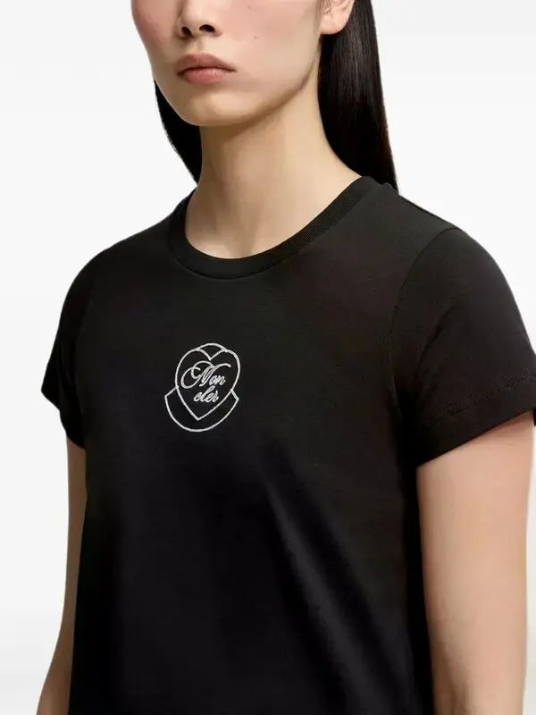 Moncler Heart-logo T-shirt - Black