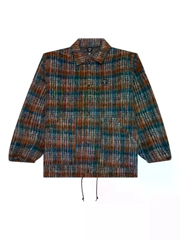 SOUTH2 WEST8 Logo-patch Plaid Jacket