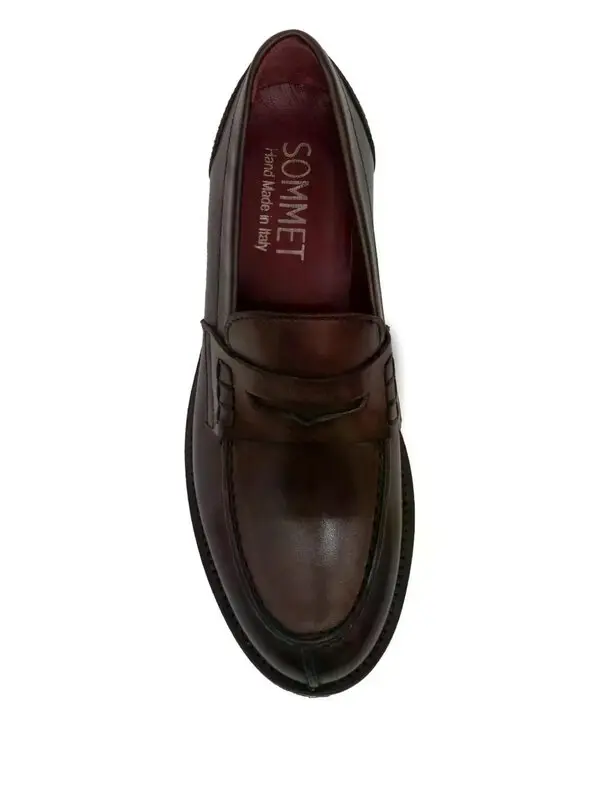 SOMMET Penny-strap Leather Loafers