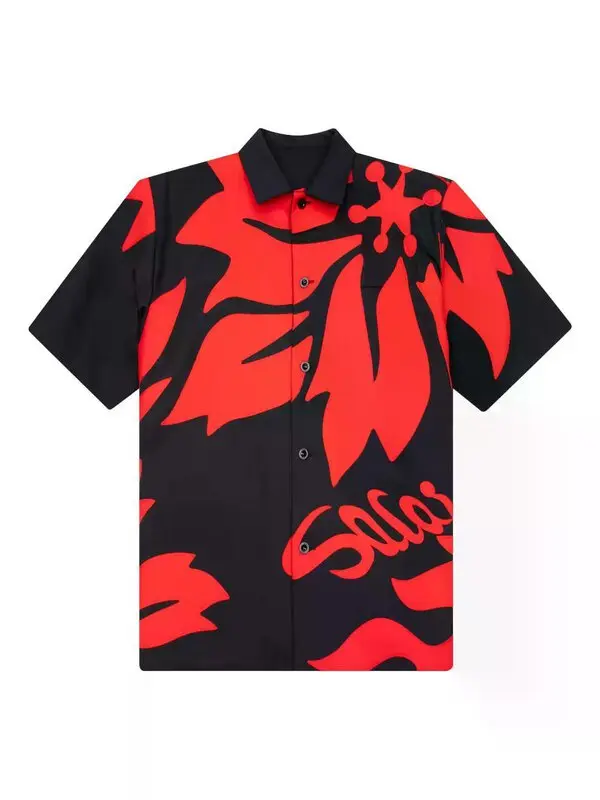Sacai Floral-print Shirt - Red