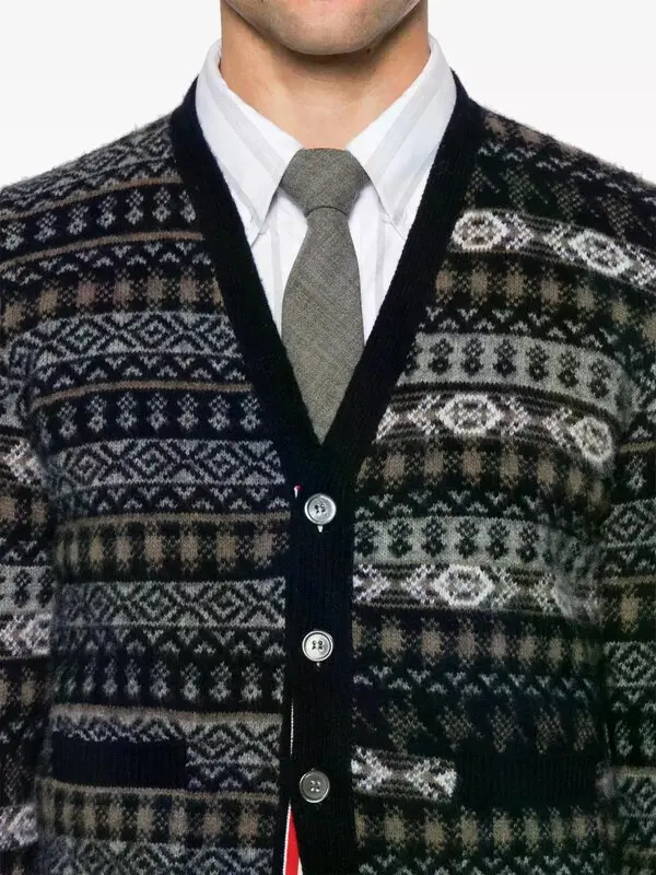 Thom Browne Fair Isle Wool Cardigan