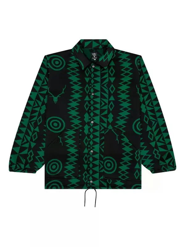 SOUTH2 WEST8 Geometric-pattern Coach Jacket