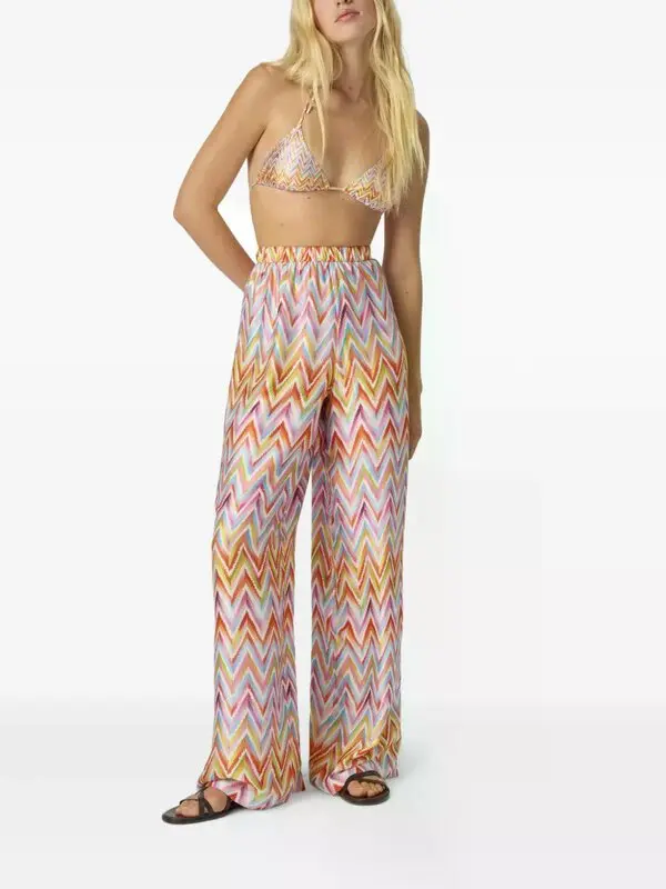 Missoni Zig Zag-pattern Trousers - Pink