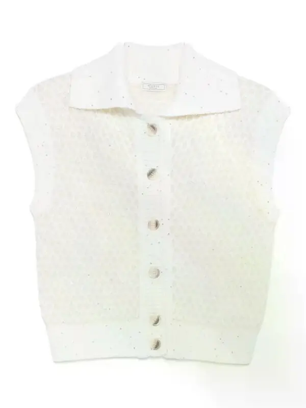 Peserico Embellished Buttoned Vest - Neutrals